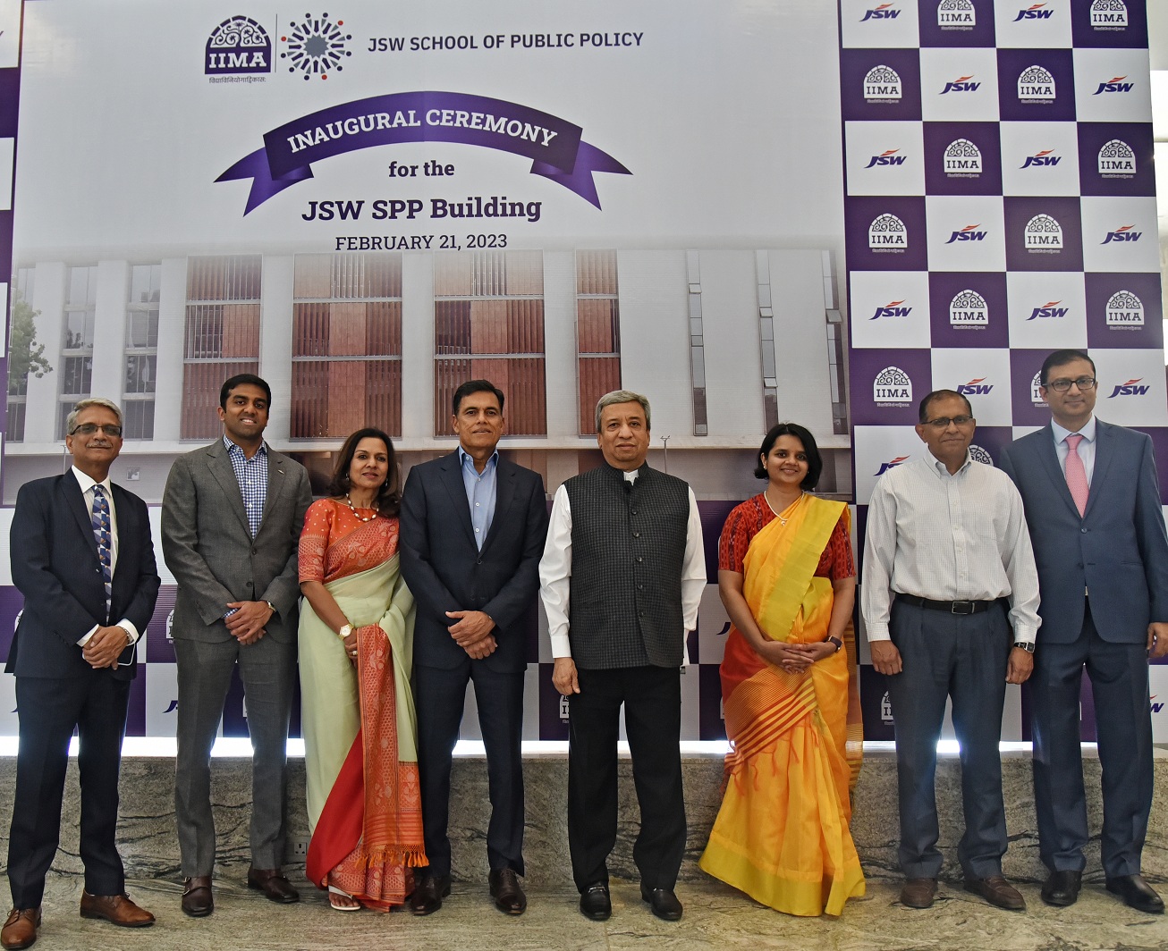 Leaders from IIM Ahmedabad and JSW Group inaugurate the JSW School of Public Policy’s new state ...