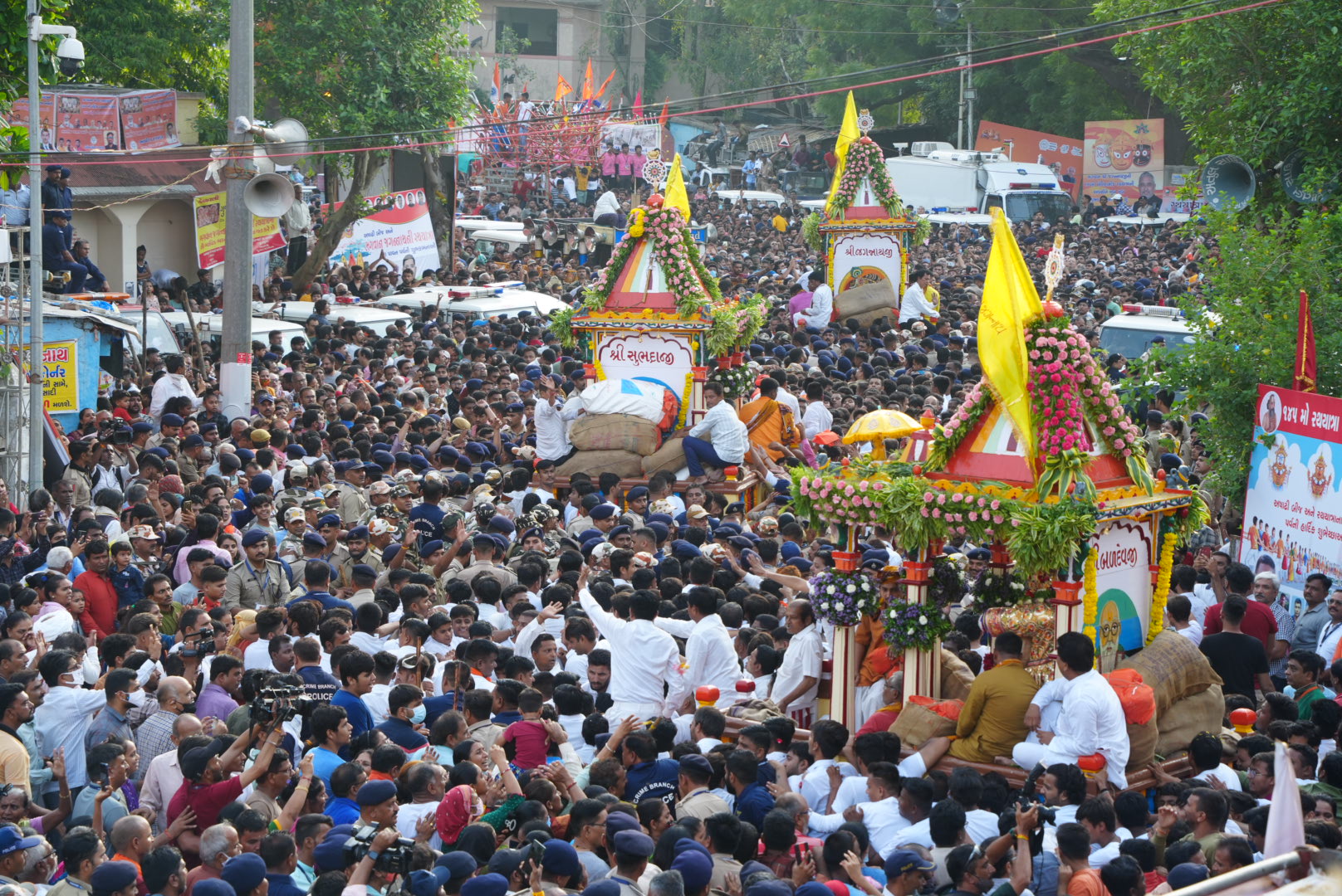 Lord Jagannath's 146th Ratha Yatra in new chariots in Ahmedabad; trial ...