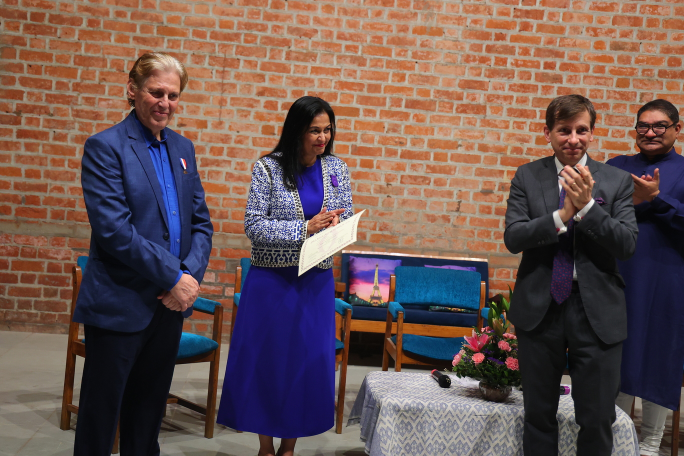 Government Of France Felicitates Dr Anju Chazot And Dr Pascal Chazot