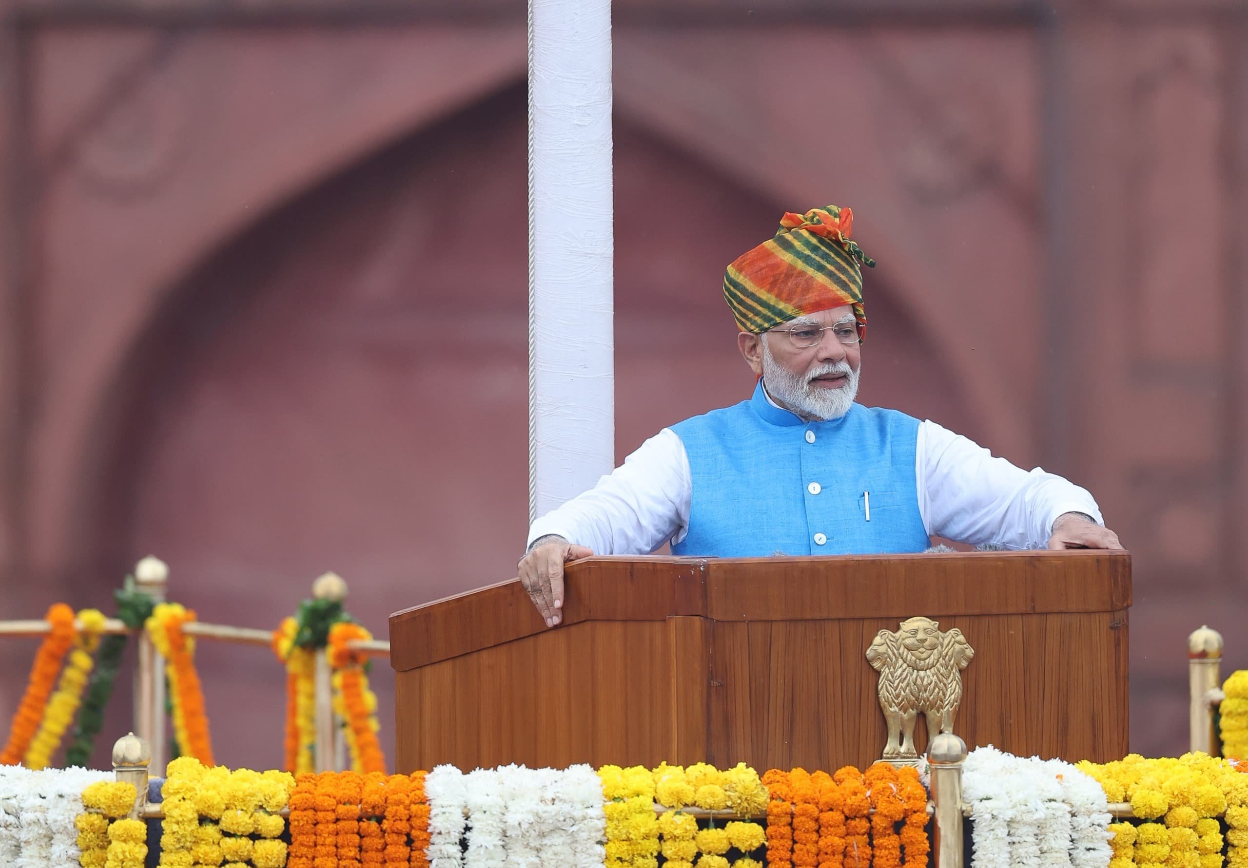 PM Narendra Modi addressed the Nation from the ramparts of the Red Fort ...