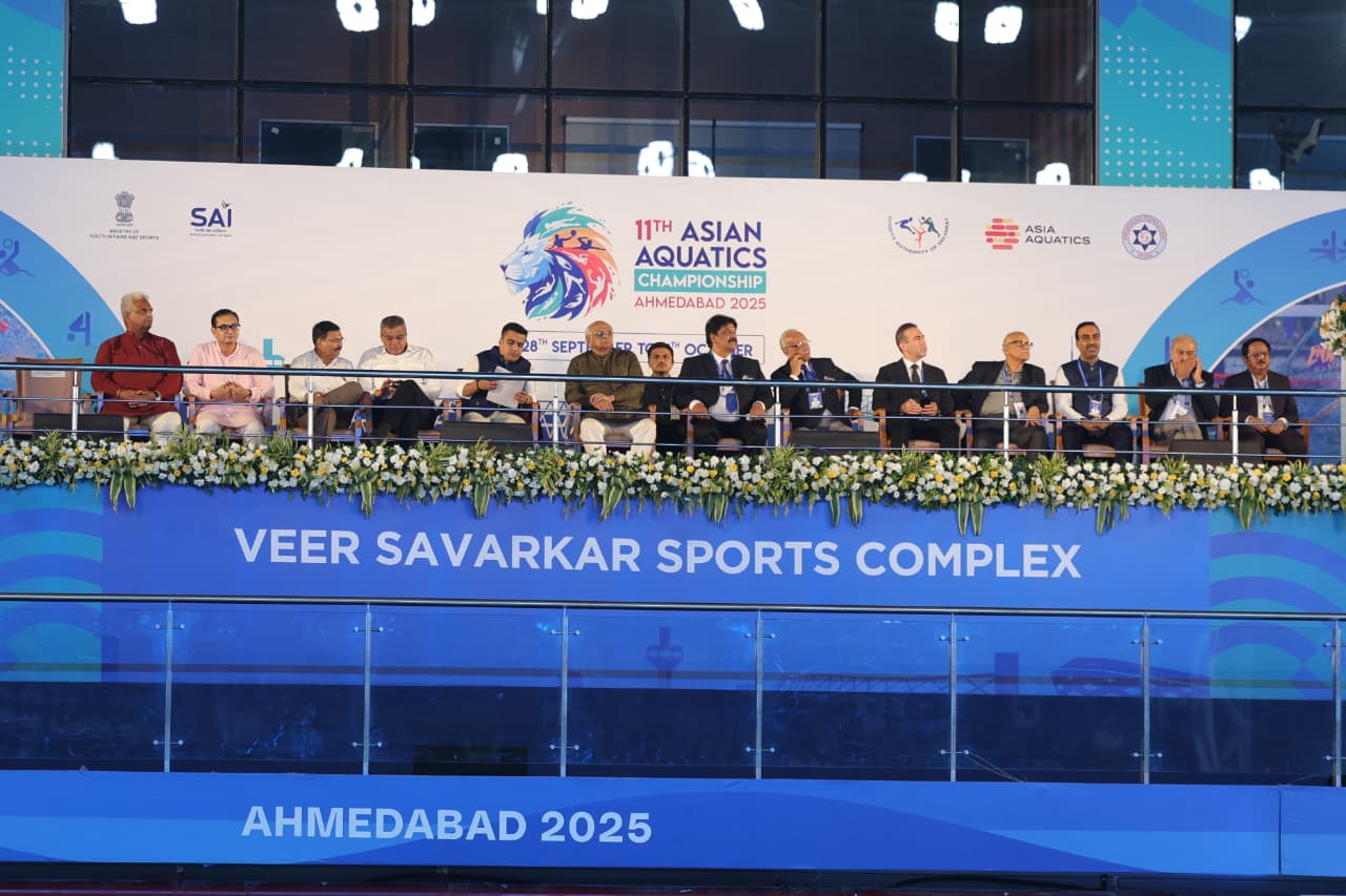 11th Asian Aquatics Championship in Ahmedabad inaugurated by Gujarat CM ...